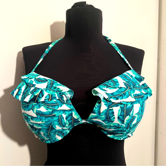 Atmosphere | Swim | Tropical Ruffled Bathing Suit Top | Poshmark
